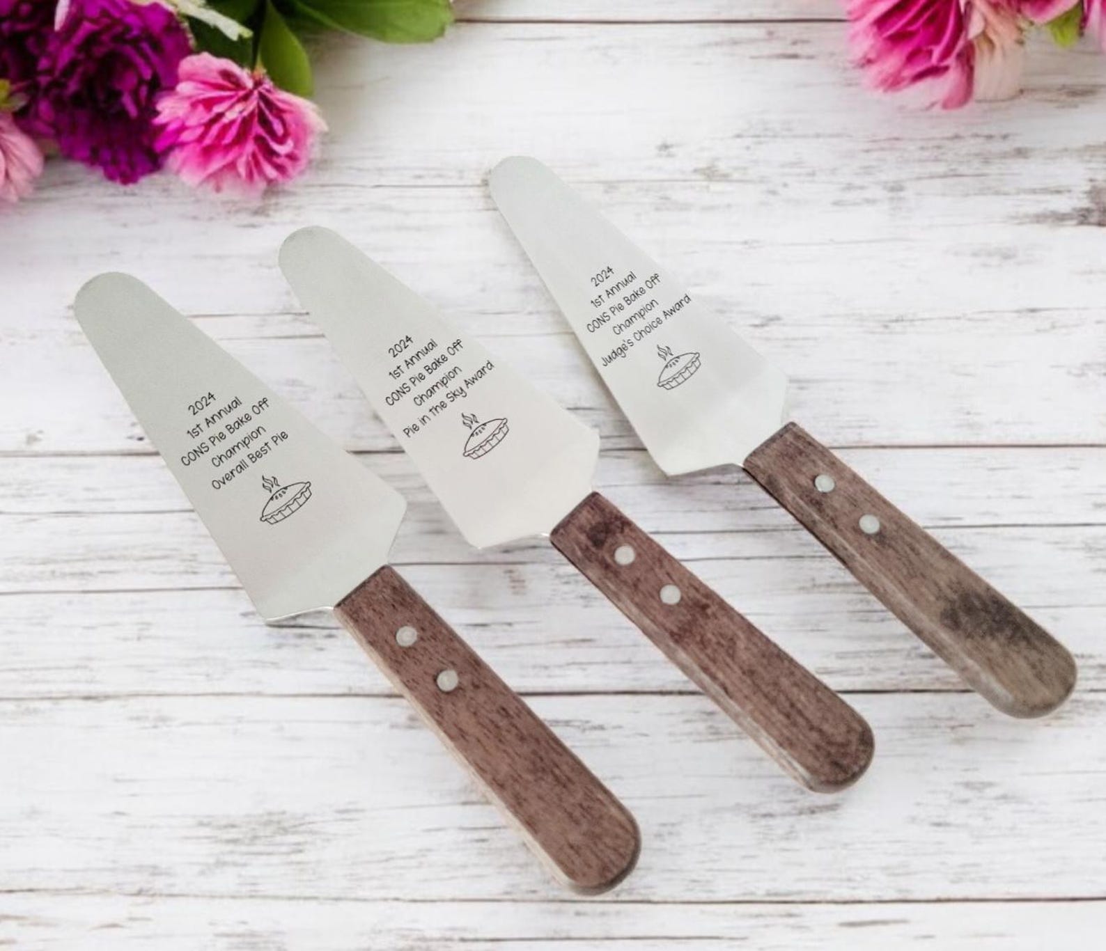 Set of Pie Contest Winner Spatulas - Pie Spatula Trio for Contest ...