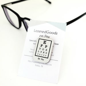 Snellen Chart Pin - Eye Chart Pin - Eye Doctor Pin - Custom Eye Doctor ...