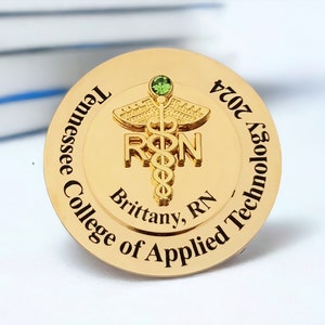 RN BSN Nurse Graduation Pin - Gold Layered Nurse Pin - Pinning Ceremony ...