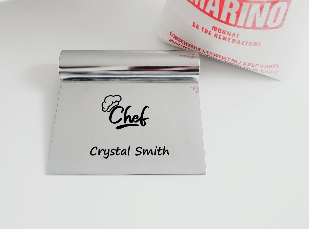 Personalized Chef Dough Cutter - Custom Dough Scraper/chopper/cutter ...