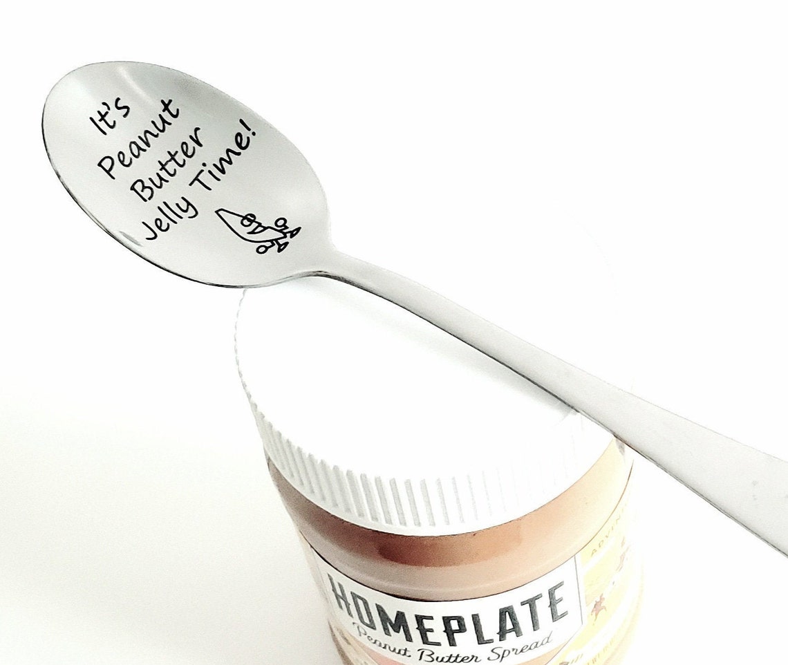 Peanut Butter Jelly Time Spoon Engraved Spoon PB&J Spoon | Etsy