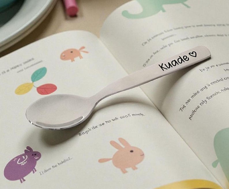 Custom Toddler Size Spoon - Baby Spoon Shower Gift - Personalized Kid ...