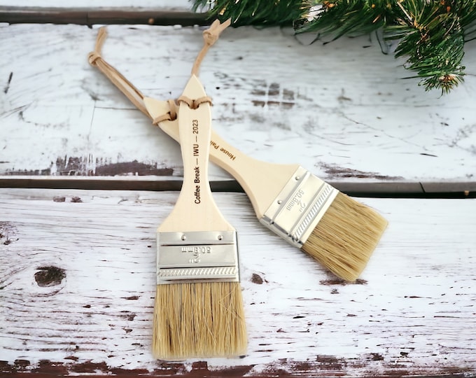 Paintbrush Santa Ornaments, Christmas Tree Ornaments, Paintbrush ...