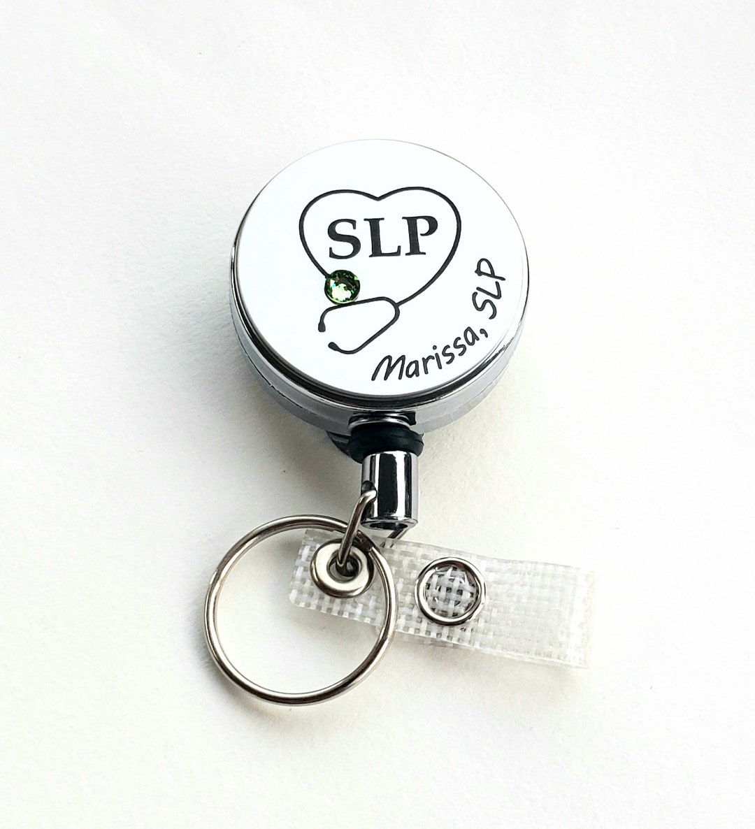Custom Engraved SLP Badge Holder - SLP Badge Reel - SLP Badge Holder ...