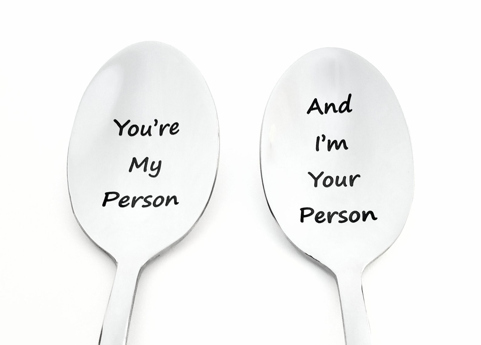 Engraved Pair of Spoons You're My Person Spoon And | Etsy