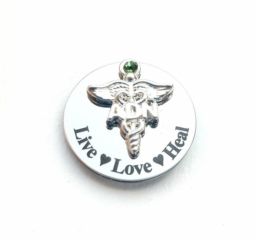 Engraved ADN Pin - ADN Pin - Associate Degree in Nursing Pin - Live ...