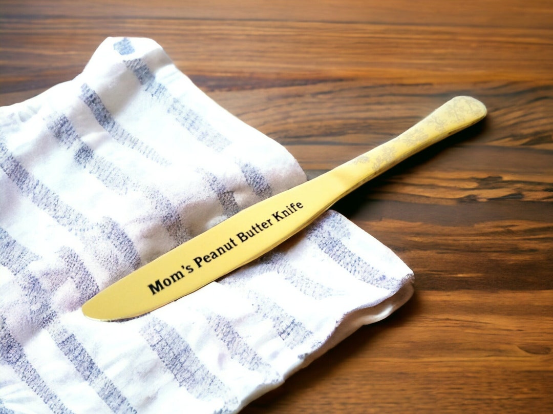 Engraved Gold Butter Knife - Peanut Butter Knife - Custom Gift for Mom ...