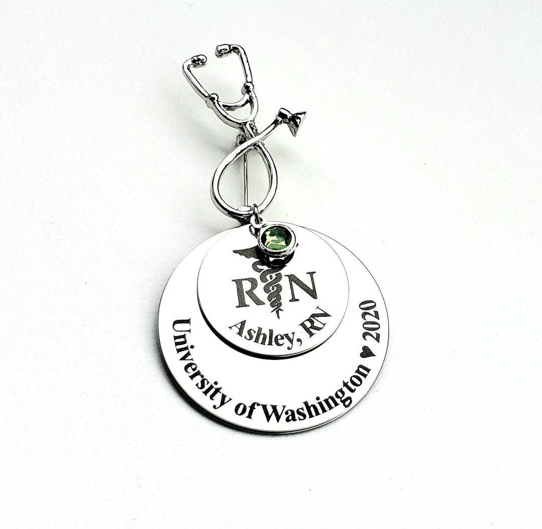 RN Pin - Nurse Graduation Pin - Stethoscope Pin - Pinning Ceremony - RN ...