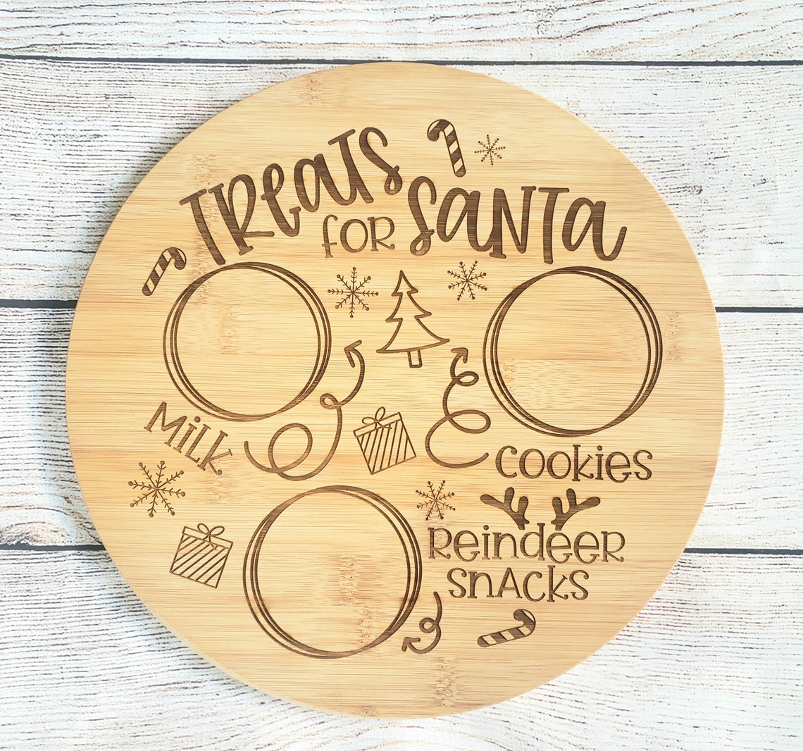 Santa Treats Board Santa's Tray Milk for Santa Board - Etsy