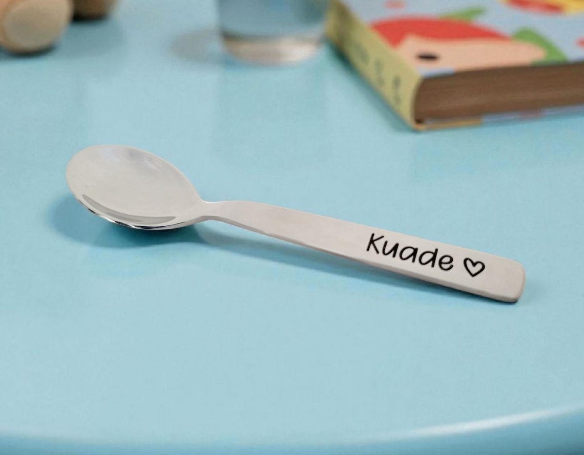Custom Toddler Size Spoon - Baby Spoon Shower Gift - Personalized Kid ...