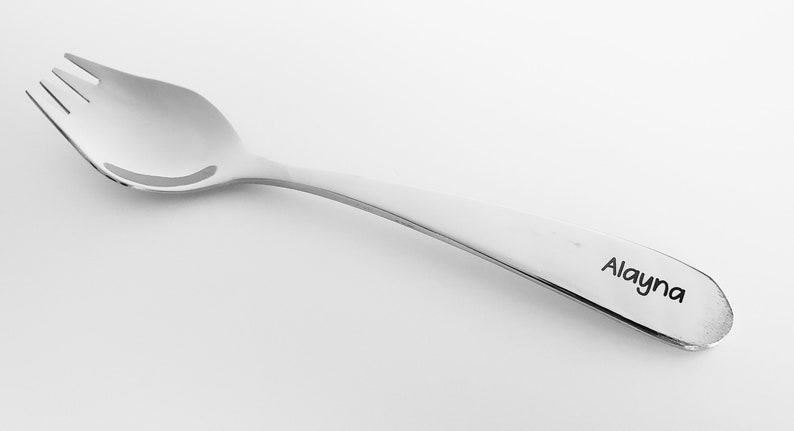 Custom Kid Spork - Kid Spoon Fork Gift - Personalized Kid Spork ...