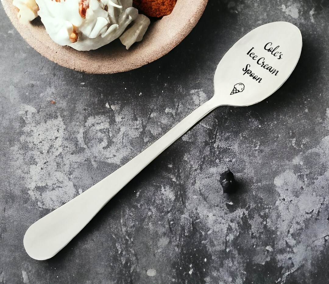 Personalized Ice Cream Spoon - Custom Ice Cream Spoon - Engraved Ice ...