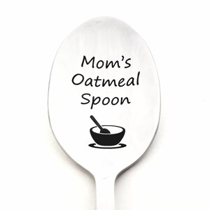 Custom Oatmeal Spoon - Engraved Oatmeal Spoon - Engraved Spoon - Custom ...