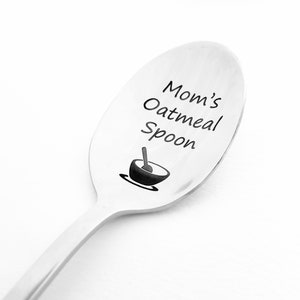 Custom Oatmeal Spoon - Engraved Oatmeal Spoon - Engraved Spoon - Custom ...