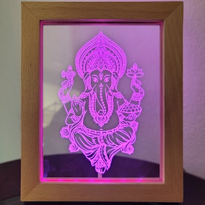 Ganesh Ganesha LED Frame - Hindu House Warming Gift - Ganesh Home Decor ...