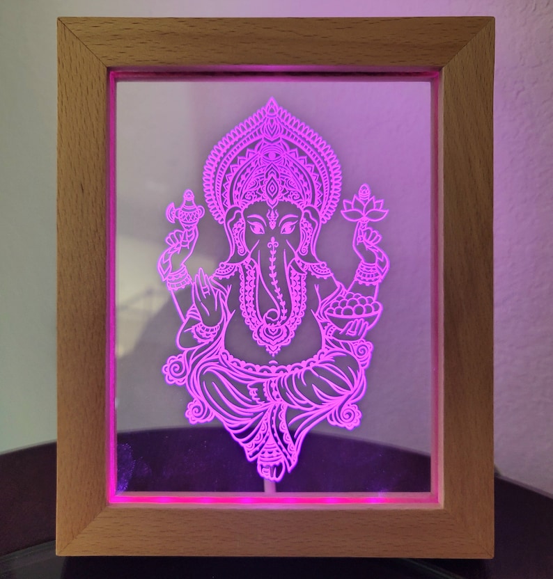 Ganesh Ganesha LED Frame Hindu House Warming Gift Ganesh | Etsy