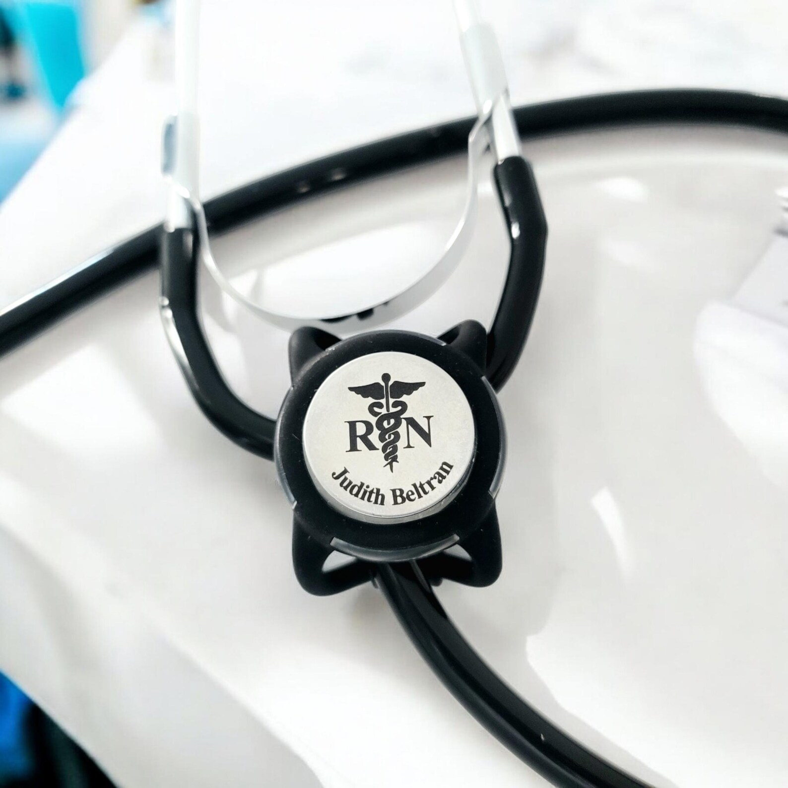 Personalized Stethoscope AirTag ID Tag - Custom Stethoscope Tag With ...