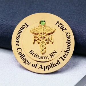 RN BSN Nurse Graduation Pin - Gold Layered Nurse Pin - Pinning Ceremony ...