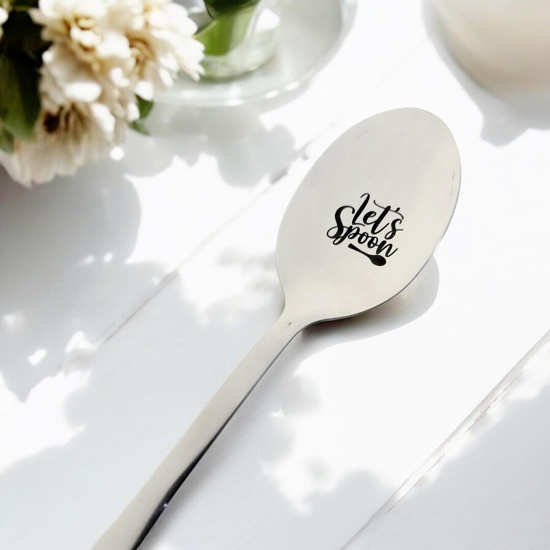 Laser Engraved Stainless Steel Spoon - 'let's Spoon' Romantic Gift for ...