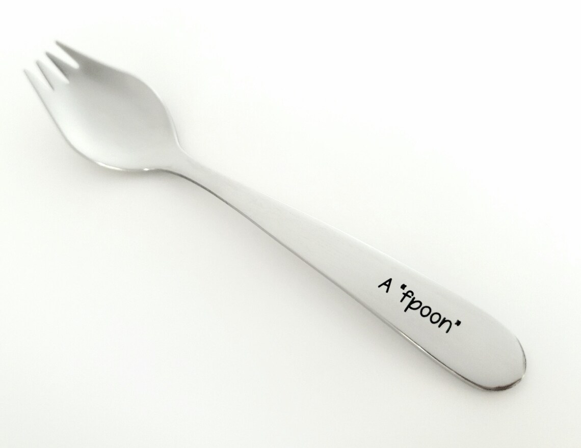 Custom Kid Spork - Kid Spoon Fork Gift - Personalized Kid Spork ...