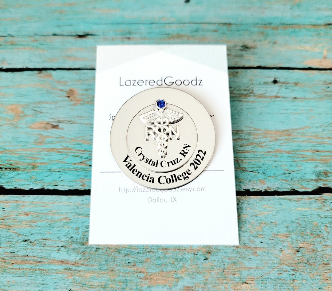 RN Nurse Graduation Pin Layered Nurse Pins Nurse Pinning Ceremony ...