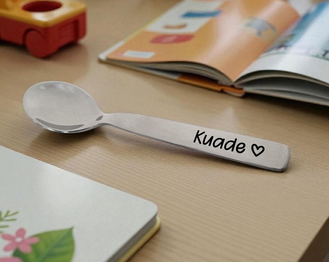 Custom Toddler Size Spoon - Baby Spoon Shower Gift - Personalized Kid ...