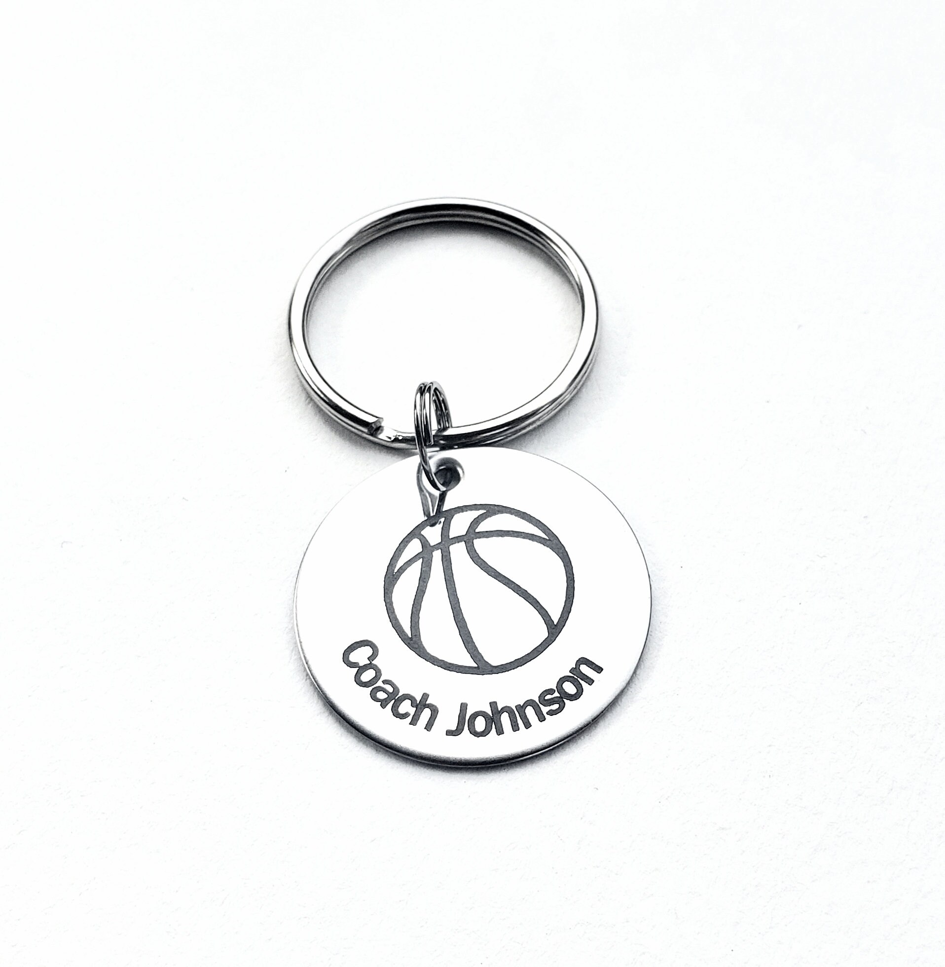 Custom Basketball Coach Keychain - Basketball Keychain - Personalized ...