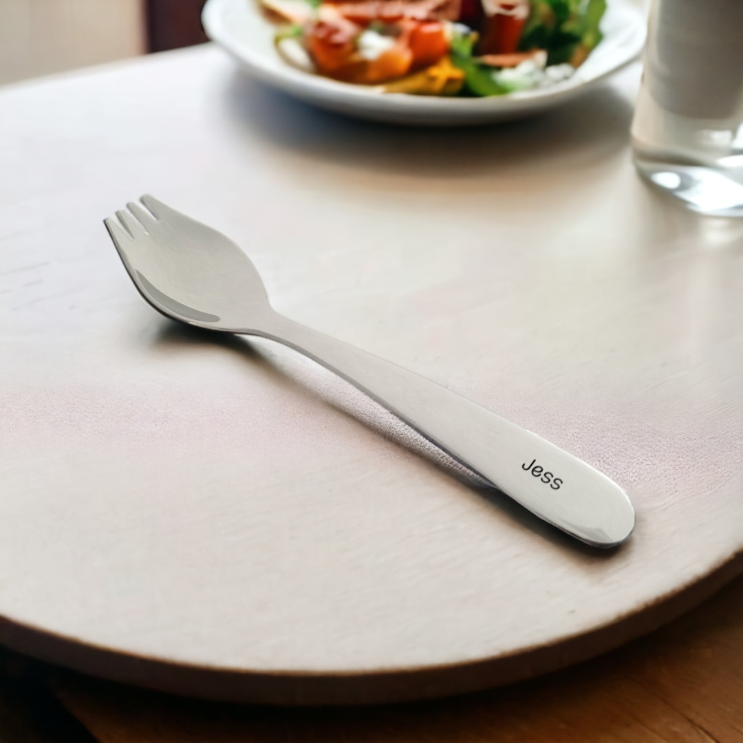 Custom Kid Spork - Kid Spoon Fork Gift - Personalized Kid Spork ...