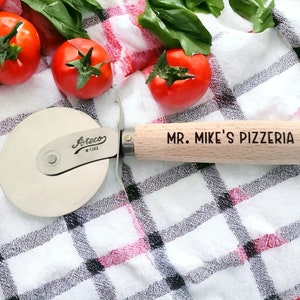Personalized Pizza Cutter - Custom Pizza Cutter - Wood Pizza Cutter ...