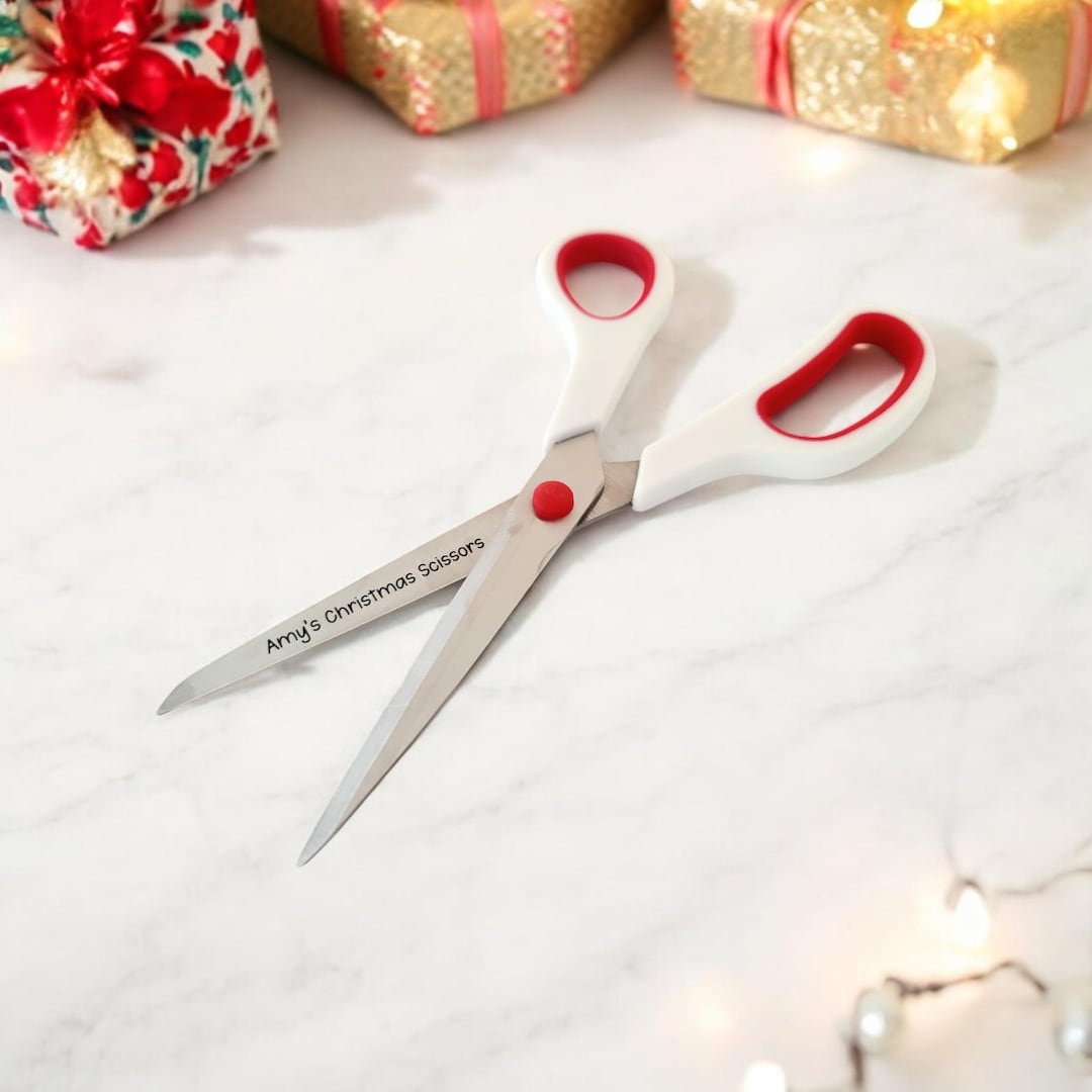 Engraved Holiday Scissors - Personalized Scissors - Christmas Scissors ...