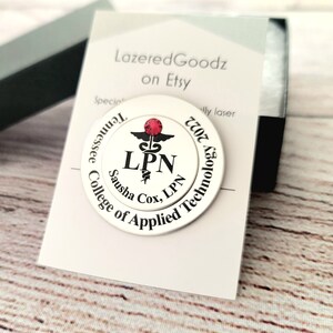 Engraved LPN Pin - Licensed Practical Nurse Pin - Nurse Pinning ...
