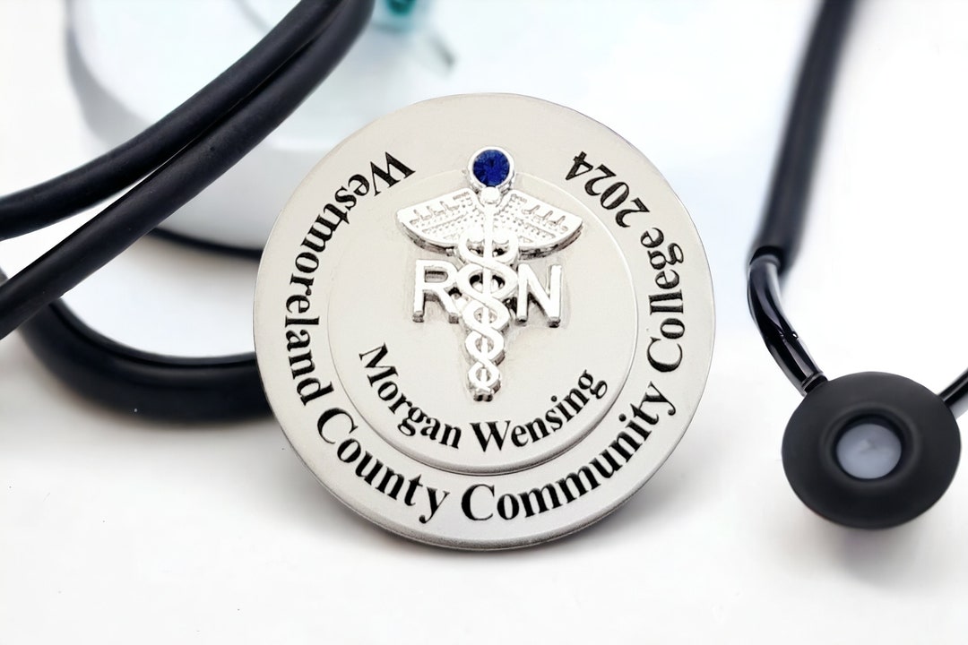 RN Nurse Graduation Pin - Layered Nurse Pins - Nurse Pinning Ceremony ...