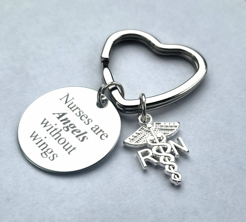 Nurse Angel Gift - Nurses Are Angels Without Wings - Nurse Keychain ...