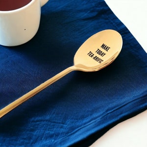 Personalized Coffee Spoon - Custom Tea Spoon - Personalized Gold Tea ...