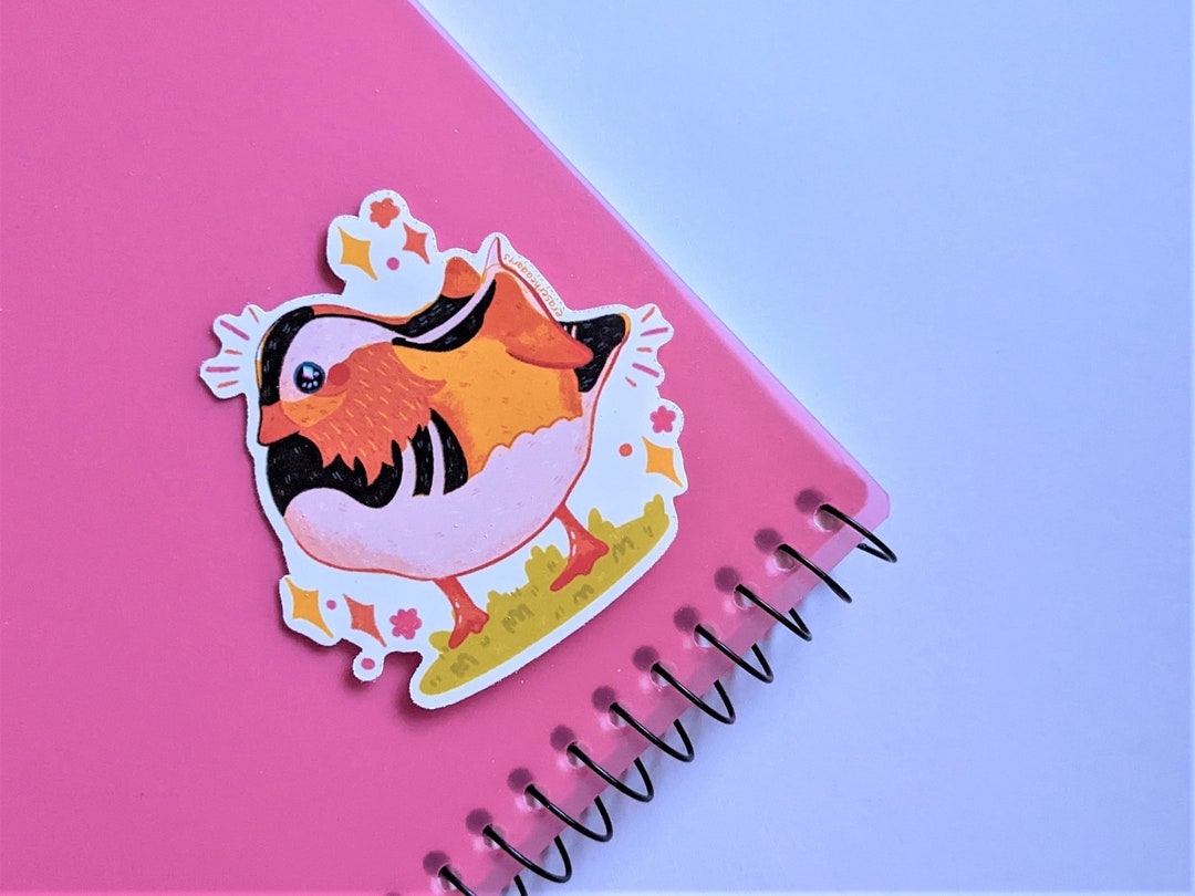Mandarin Duck Sticker, Cute Duck, Waterproof Vinyl Sticker, Bird ...