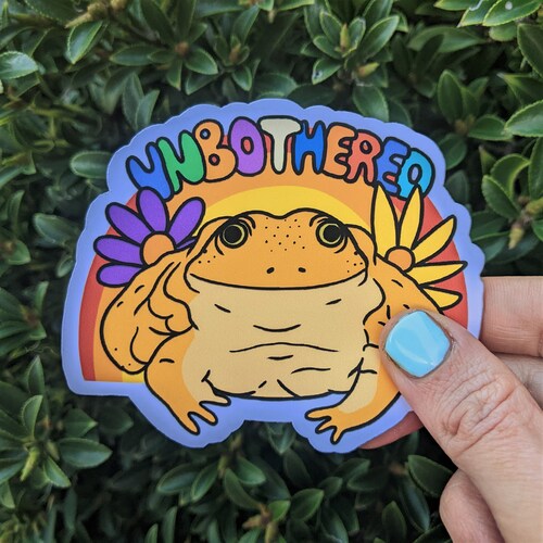 Holographic Psychedelic Frog Vinyl Sticker Waterproof Option - Etsy
