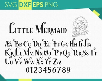 Mermaid font | Etsy