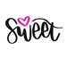 Cut File "sweet" Heart Hand-lettered SVG - Etsy