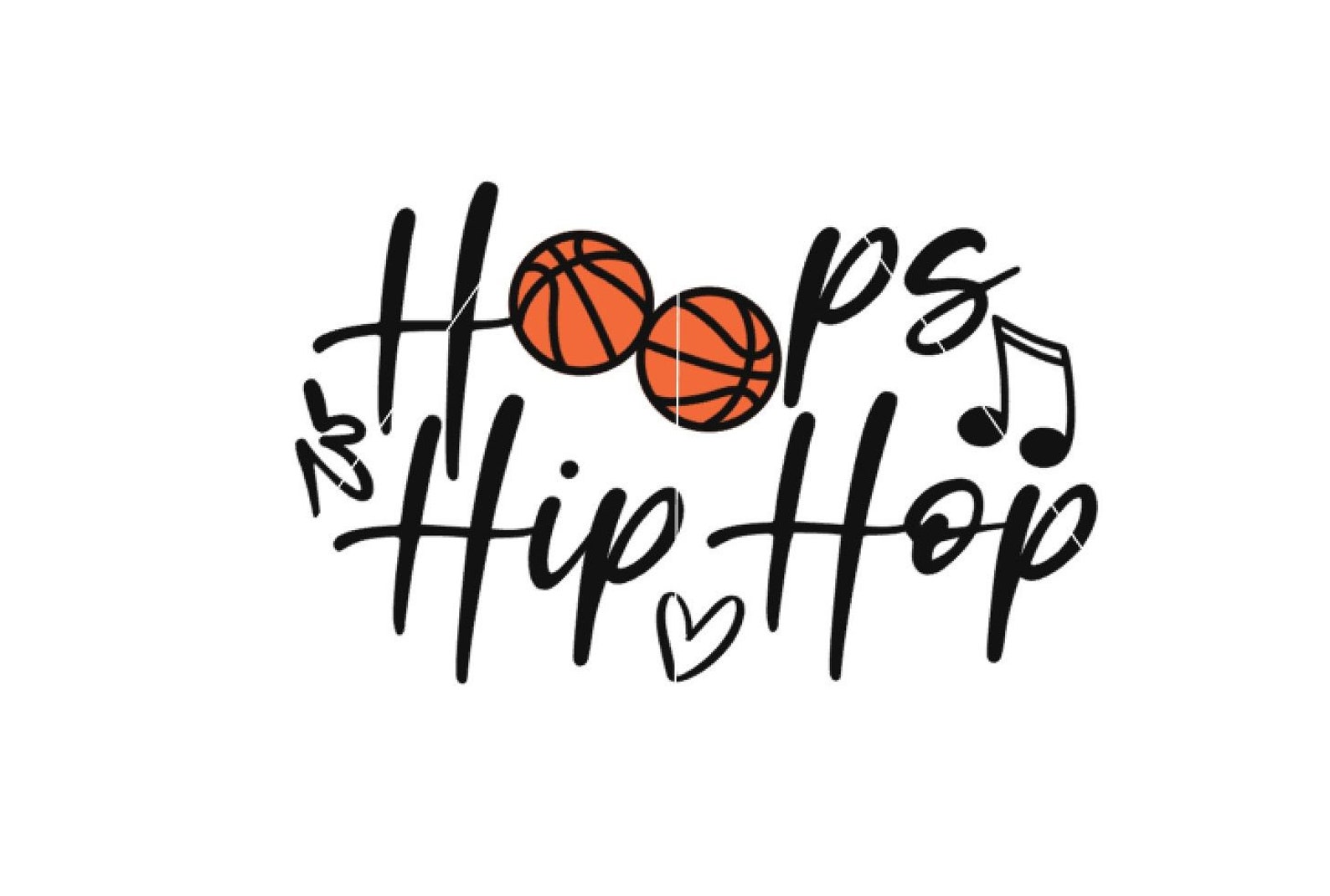Basketball "hoops & Hip Hop" Cut File and SVG - Etsy