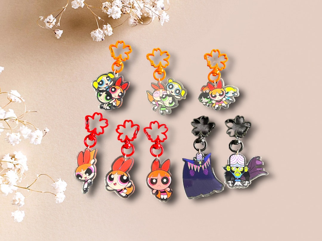 Power Puff Girls Acrylic Keychains - Etsy
