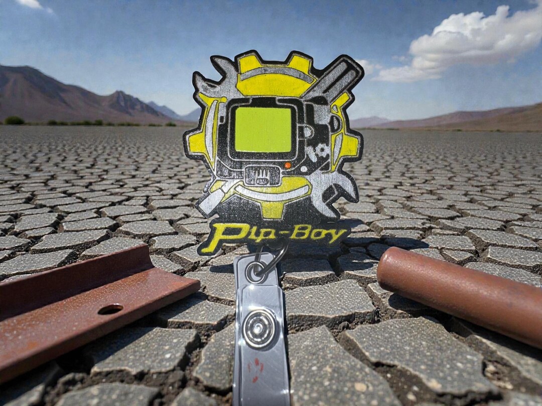 Fallout Inspired Pip-boy Wooden Badge Reel | Hand Painted Gamer Badge ...
