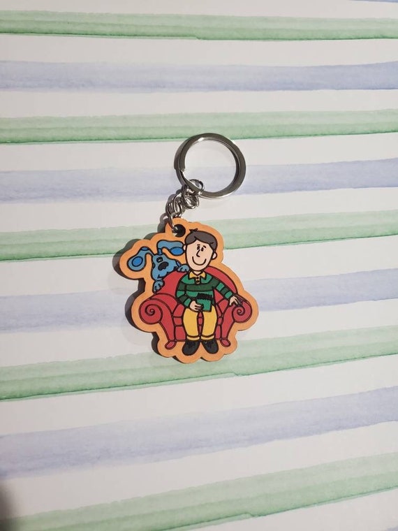Blues Clues Keychain Blues Clues and Steve Steve and Blues - Etsy