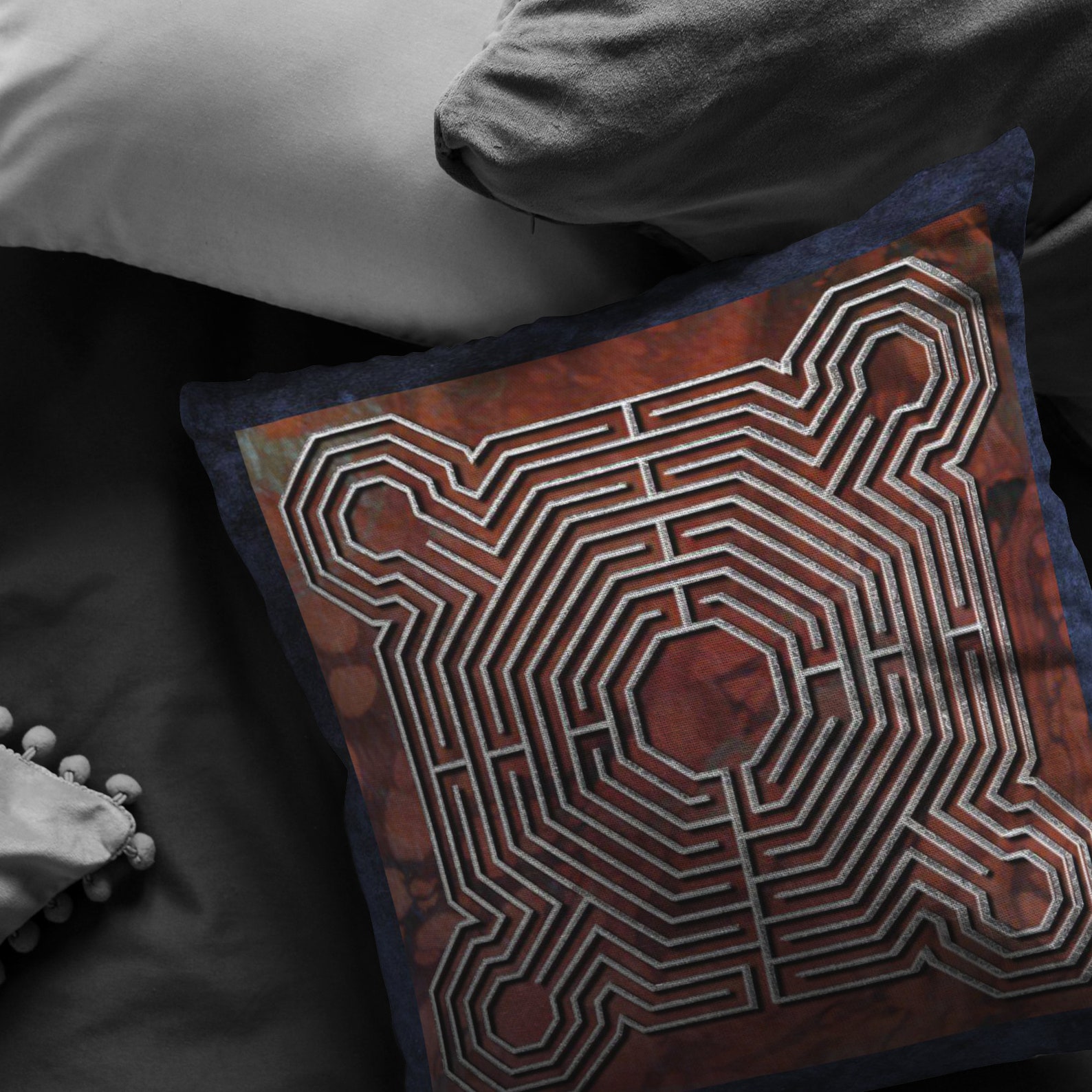 LABYRINTHS Reims Cathedral Finger Labyrinth Throw Pillow - Etsy