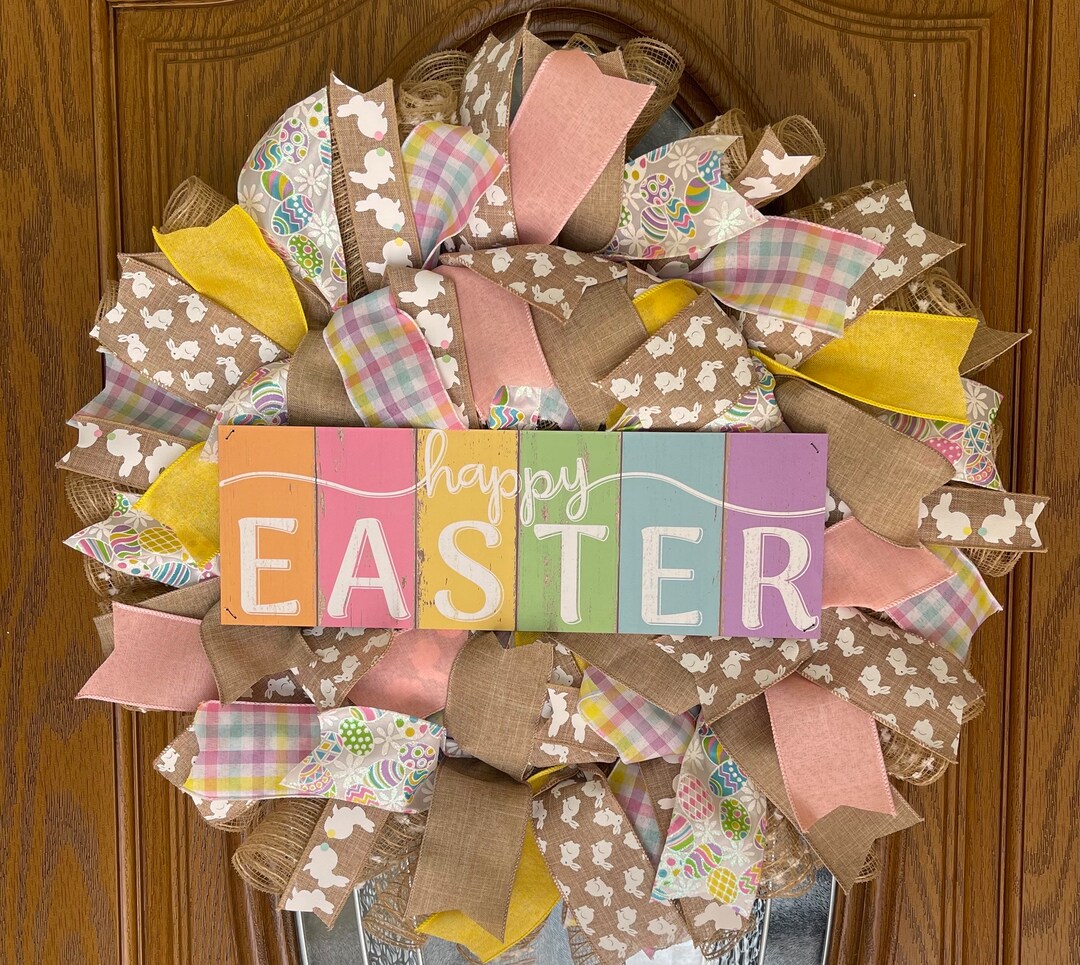 Easter Wreath, Spring Wreath, Bunny Wreath, Easter Decor, Spring Decor ...