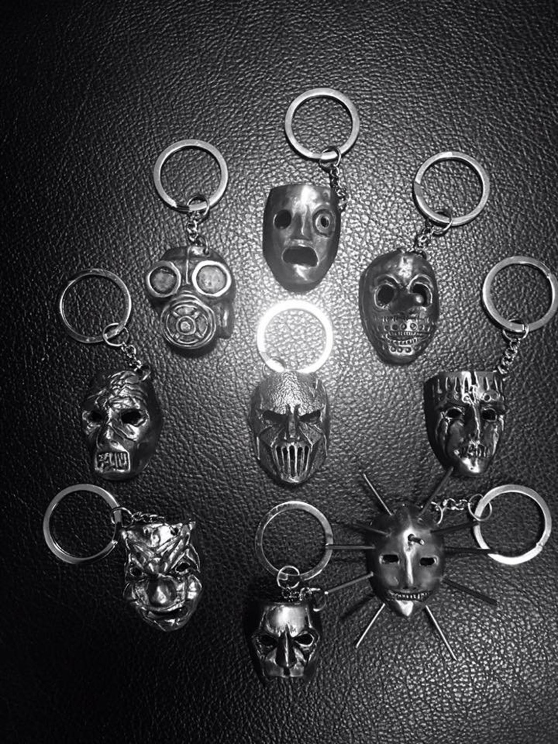 Handemade Casting Metal Keychain Key Ring Slipknot Mask 6 Etsy