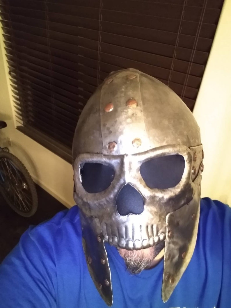 Hand Forged Metal Skull Warriors Helmet - Etsy