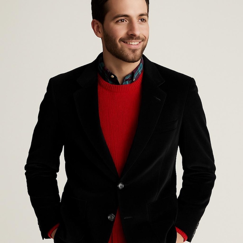 Vintage Velvet Blazer 40 - Etsy