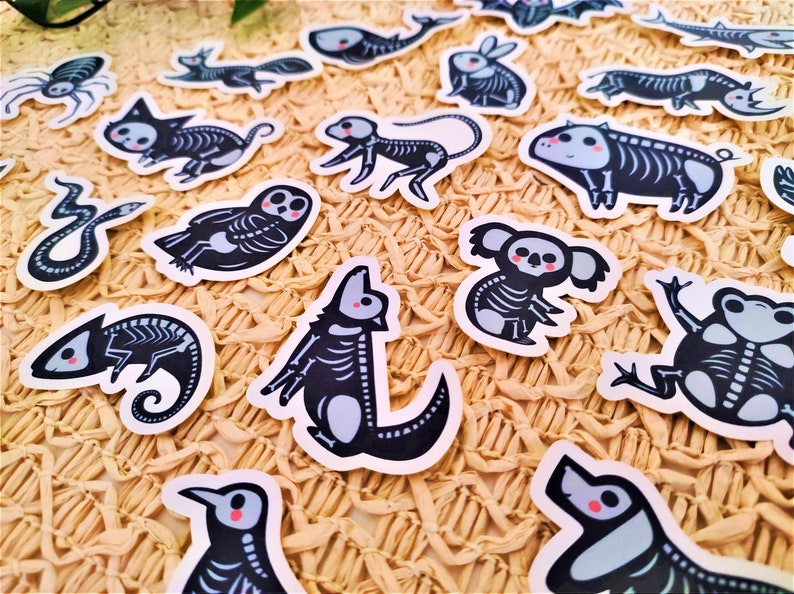 Spooky Animals Sticker Pack halloween Glossy Stickers - Etsy