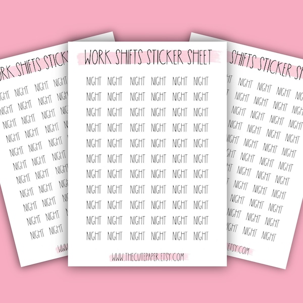 Night Shift Planner - Etsy