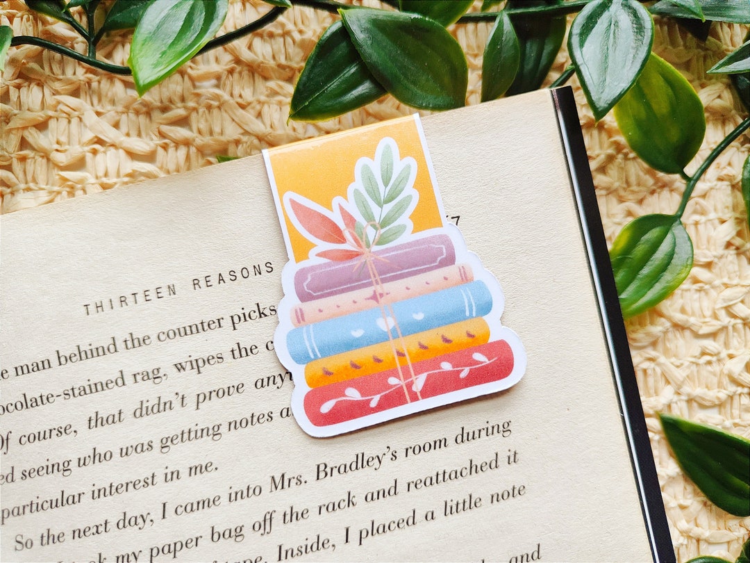 Magnetic Bookmark Book Pile Magnetic Bookmarks Pile of Books Bookmark ...